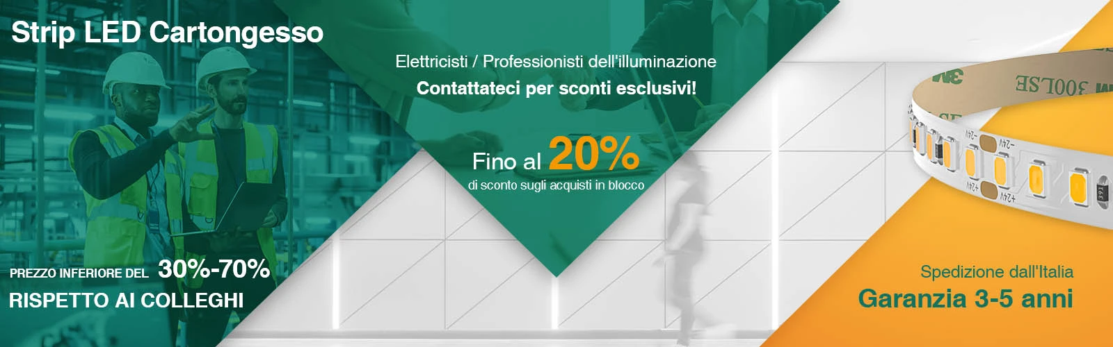 Strip LED Cartongesso ad alta luminosità e alta qualità-Kosoom